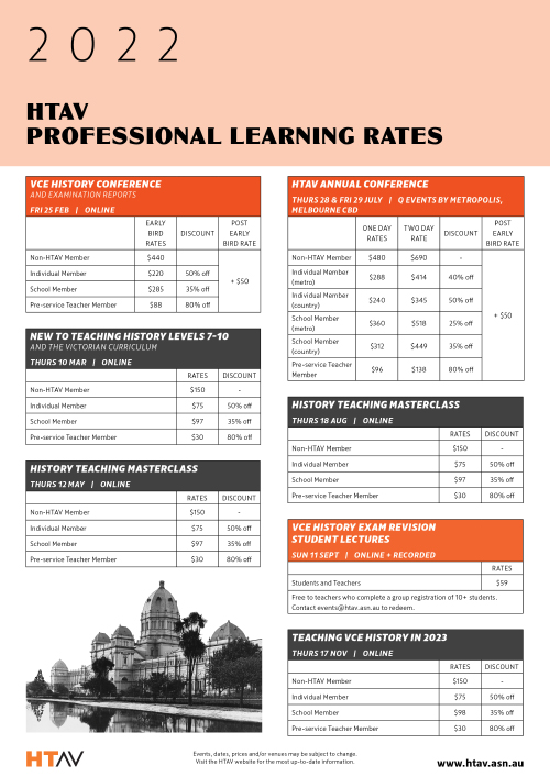 Professional Learning Calendar - HTAV